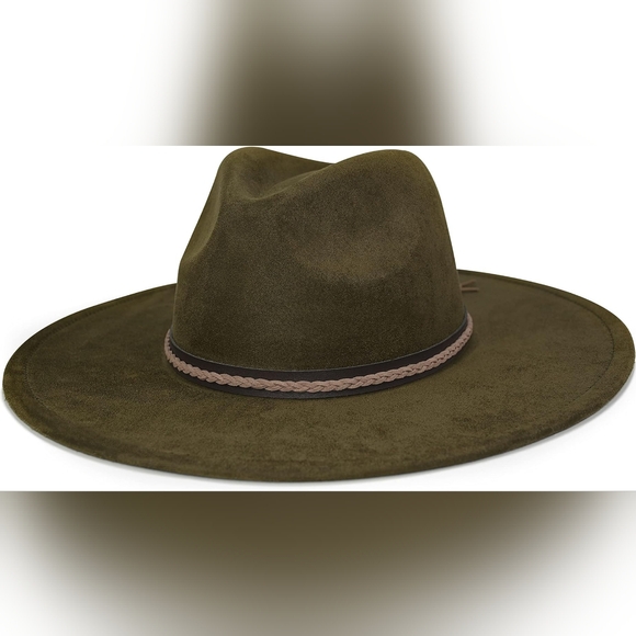 Accessories | Nwt Olive Green Felt Floppy Hat | Poshmark